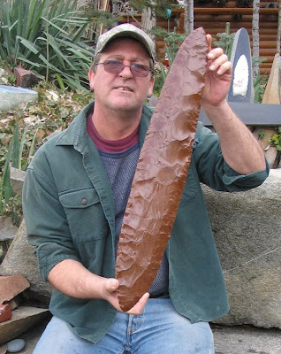 EGA BLADE KNAPPING WITH COLE HURST..... GIANT BLADES - PaleoPlanet